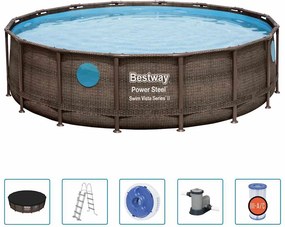 Bestway Bazén Power Steel s příslušenstvím 488 x 122 cm