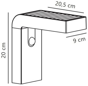 Nordlux - LED Solární nástěnné svítidlo se senzorem ALYA LED/5W/3,7V IP44