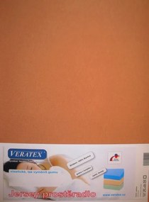 Veratex Jersey prostěradlo 100x220/15 cm (č.34-sv.rezavá) 100 x 220 cm Jersey