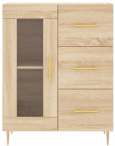 Skříň highboard dub sonoma 69,5 x 34 x 180 cm kompozitní dřevo