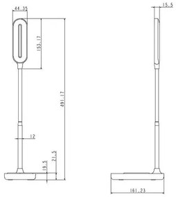 LED Stmívatelná dotyková lampa s bezdrátovým nabíjením OCTAVIA LED/7W/230V bílá