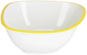 Bílo žlutá porcelánová miska Kave Home Odalin 26,5 x 24 cm