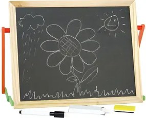 Tabule oboustranná magnetická / Dřevo / S křídami a magnetickými karti
