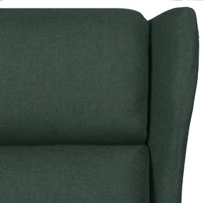 Polohovací křeslo tmavě zelené textil 340955
