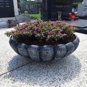 Roto Hřbitovní květináč MARGARETA M - šedá Ø570 x 210