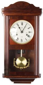 Nástěnné kyvadlové hodiny THESEUS mahagon - 60 cm