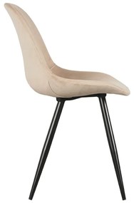 LABEL51 Sametová jídelní židle CAPRI béžová FF-45.050
