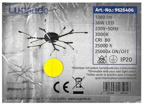 Lucande Lucande - LED Stmívatelné stropní svítidlo CUERNO LED/36W/230V LW1108