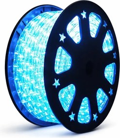 Easy Fix světelná LED hadice venkovní, 50 m, modrá, 1500 diod, čirý kabel, IP44, cívka