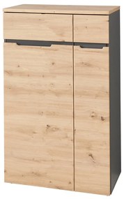 Kancelářská komoda Brego 10 75 cm grafit/dub Artisan