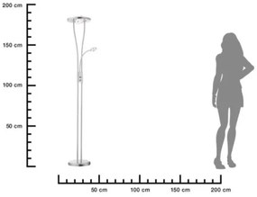 Leuchten Direkt 11778-55-LED Stmívatelná lampa HELIA LED/16,8W/230V + 2xLED/3,8W