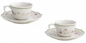 Bílé porcelánové šálky v sadě 2 ks na espresso 90 ml Nonna Rosa – Brandani