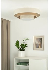 Duolla - LED Stropní svítidlo LUNETA LED/26W/230V pr. 60 cm 4000K krémová/hnědá