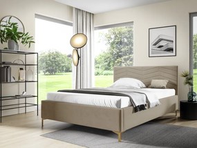 Eka Čalouněná postel ANNA+ 90x200 cm Barva látky Trinity: Černá (Trinity 2316), Úložný prostor: S dřevěným rámem úložného prostoru