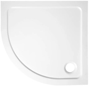 Aqualine, TECMI vanička z litého mramoru, čtvrtkruh 80x80x3 cm, R55, PQ558