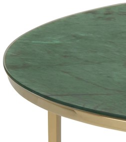 Kulatý konferenční stolek 80 cm Zelený mramor MARII