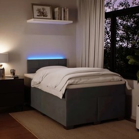 Box spring postel s matrací tmavě šedý 120x190 cm samet 3288559