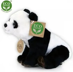 RAPPA Plyšová panda 18 cm / ECO-FRIENDLY / od 0 měsíců
