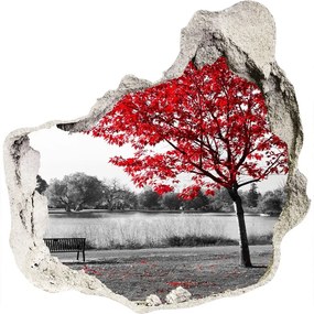 Wallmuralia Nálepka fototapeta 3D výhled Červený strom 75x75 cm