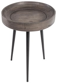 Noble Home Šedý masivní akáciový odkládací stolek Punaro, 35 cm