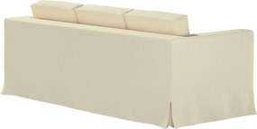 Potah na pohovku IKEA  Karlanda 3-místná nerozkládací, dlouhý barva krémová látka lesklé, pletený vzor