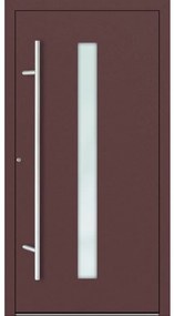 Hliníkové vchodové dveře FM Turen Premium P90 M01 červenohnědá RAL3099 Orientace dveří: Levé, otevírání dovnitř, Standardní rozměr dveří včetně rámu: 100 cm x 200 cm - vnější rozměr rámu