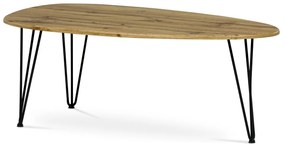 AUTRONIC Konferenční stůl, MDF deska, dekor divoký dub, černý kov AF-3014 OAK
