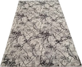 HU Šedo-bílý koberec Plush Deluxe Mramor Rozměr: 50x80 cm