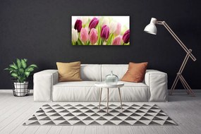 Obraz na plátně Tulipány Květiny Příroda Louka 125x50 cm