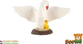 ZOOTED Figurka Husa domácí s mládětem / Plast / 12 cm / od 3 let