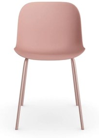 Danish style Židle Filuet (SET 2ks), růžová