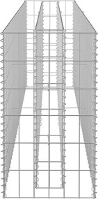 Gabionový vyvýšený záhon pozinkovaná ocel 180 x 30 x 60 cm 145634