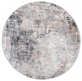 Kulatý koberec PORTLAND G512A Abstraktní bílý šedý hnědý Rozměr: průměr 160 cm