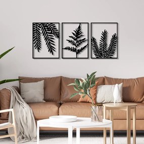 Kovové nástěnné dekorace v sadě 3 ks 118x50 cm Yakomo – Wallity