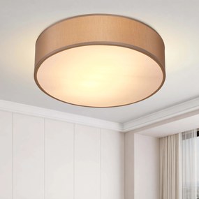 Stropní svítidlo šedohnědý textil Ø38cm