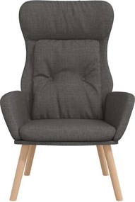 Relaxační židle tmavě šedá textil 341291