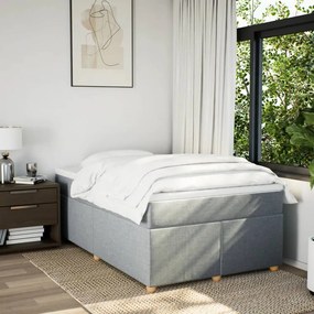Box spring postel s matrací světle šedá 120 x 200 cm textil 3285366