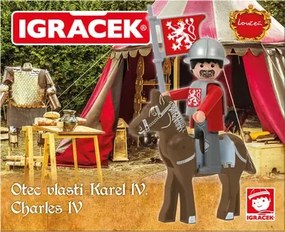 EFKO Igráček Karel IV. Loučeň / Herní set se zbrojí a koněm / 7,5 cm /