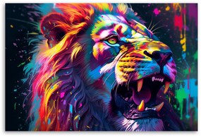 Gario Obraz na plátně Barevný silný lev Rozměry: 60 x 40 cm