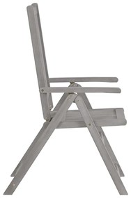 Zahradní polohovací židle s poduškami 8 ks šedé akáciové dřevo,  3075146