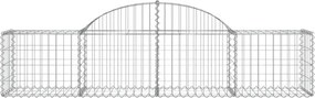 Klenuté gabionové koše 5 ks 200x50x40/60 cm pozinkované železo 3146260