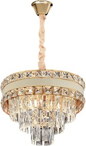 Toolight Toolight, LED křišťálové svítidlo 40cm, 5xE14, G047-CP, zlatá, OSW-08940