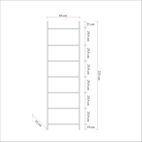 Regál Dynamic 64 cm borovice Atlantic/černý