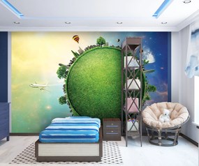 Malvis ® Tapeta Abstrakt zelená planeta Vel. (šířka x výška): 144 x 105 cm