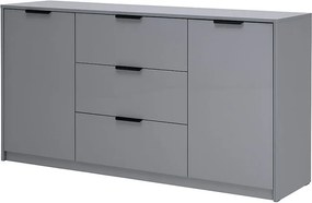 Komoda Roma Color 2 dveře 3 šířky 1,6 m lesklá šedá láva