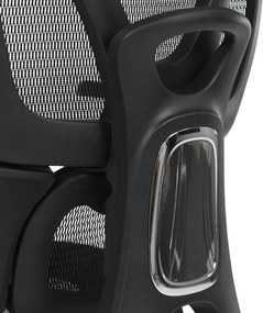Kancelářská ergonomická židle PORTE II — síťovina, černá