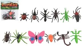 TEDDIES Figurky hmyzu a zvířátek mini 4-8 cm / 12 ks / plast / od 3 le