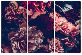 Vícedílný obraz Barevné Květiny V Retro 3D Stylu Nedostatek Nedostatek Plátno Canvas 150x100