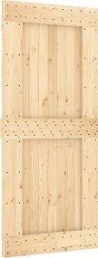 vidaXL Posuvné dveře s kováním 90 x 210 cm masivní borové dřevo [3202995]