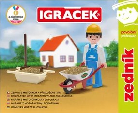 EFKO Igráček Zedník / Kloubová figurka s doplňky / 7,5 cm